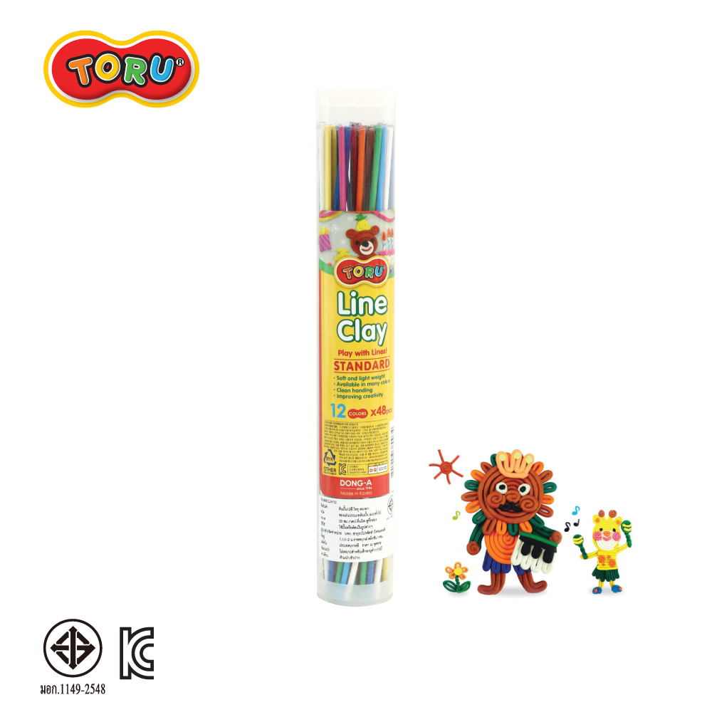 ดินปั้น Line Clay 12 สี TORU TR-LINECLAY12